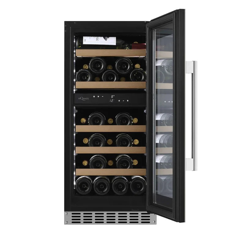 Vinoteca encastrable bajo encimera 2 zonas 34 botellas mQuvée WineCave ...