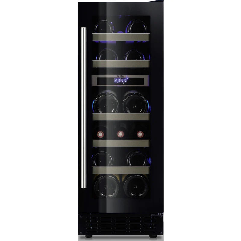 Vinoteca negra encastrable bajo encimera gama alta 2 zonas 16 botellas ...